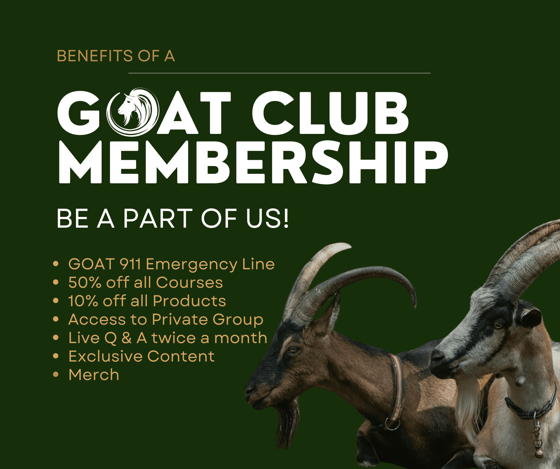 Goat Club Membership - Packgoats.com